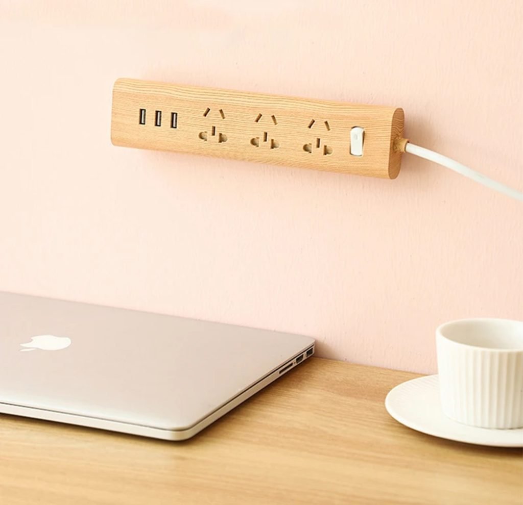 Power Socket Strip Wall Mounted Self Adhesive Plug Holder