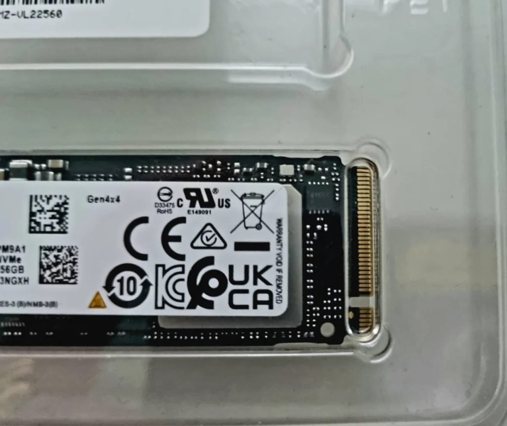 Samsung PM9A1 256GB M.2 PCIe Gen 4NVME SSD