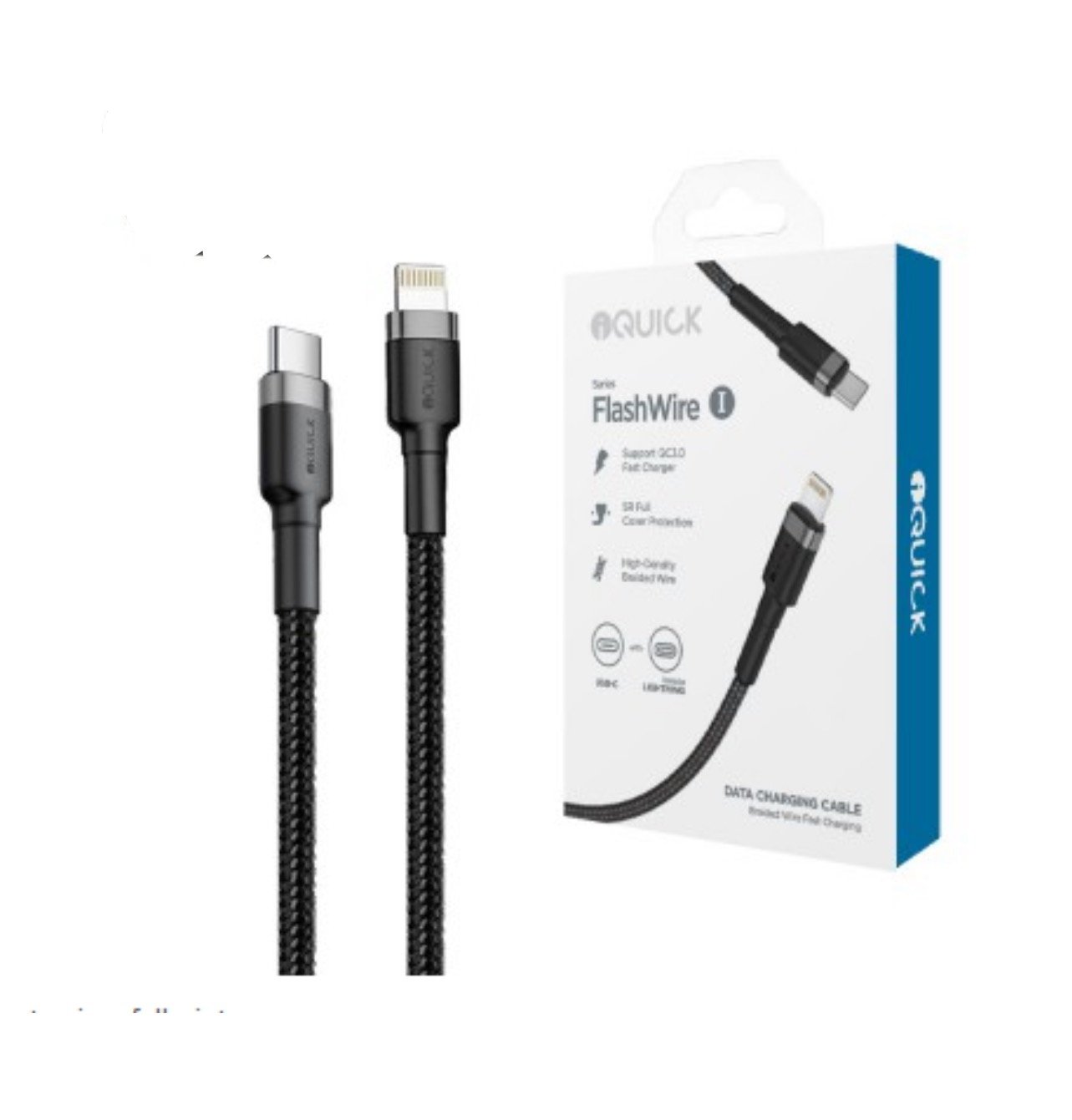 iQuick Braided USB-C to Lightning Fast Charging Cable 1M 2M 3M