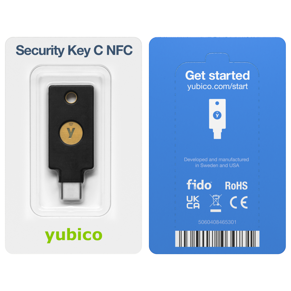 Yubico USB-C YubiKey NFC Two-Factor Security Key USB-C