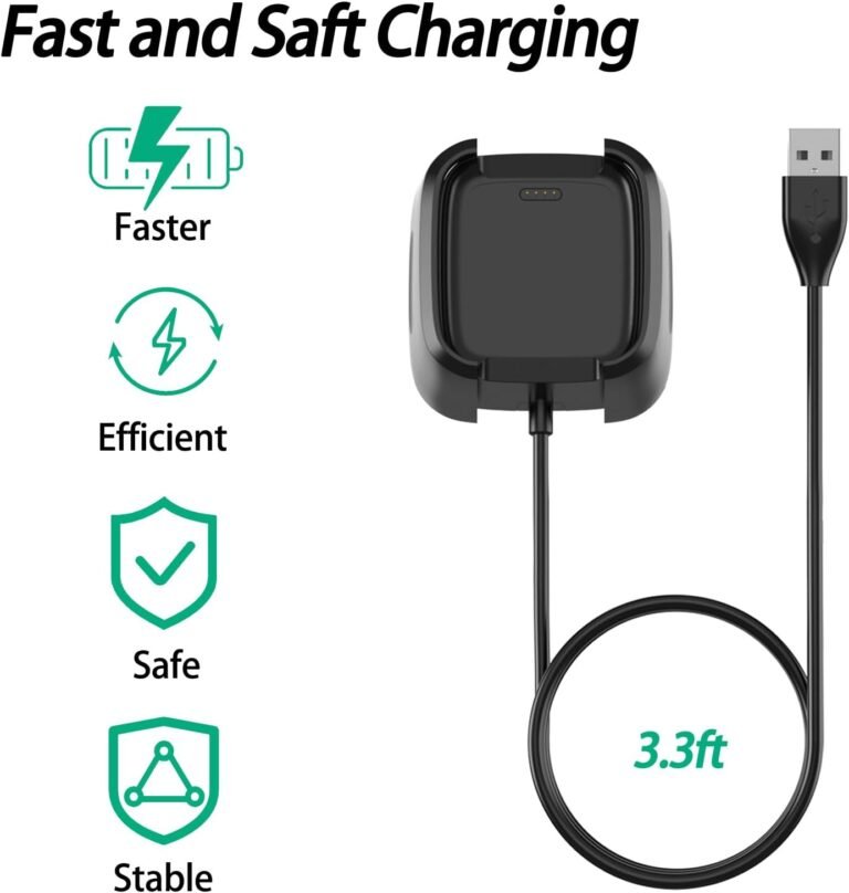 For Fitbit Versa / Versa Lite USB Charging Cable Power Charger Dock ...